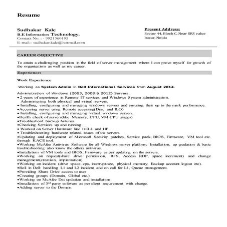 Resume - Jagadeesh | DOC
