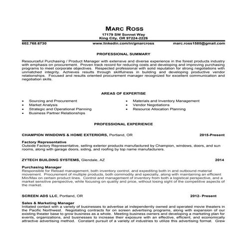 Resume.ross, marc. 051216 | DOC