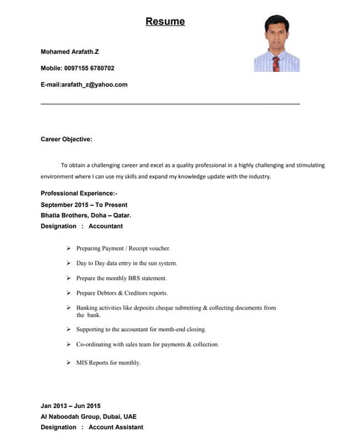CV - Accountant - M Ijaz Javed | PDF