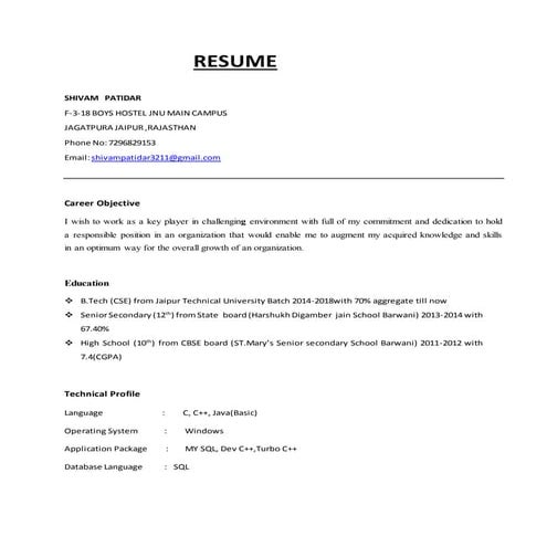 Resume | DOCX | Programming Languages | Computing