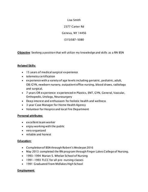 Linda Watson Resume | PDF