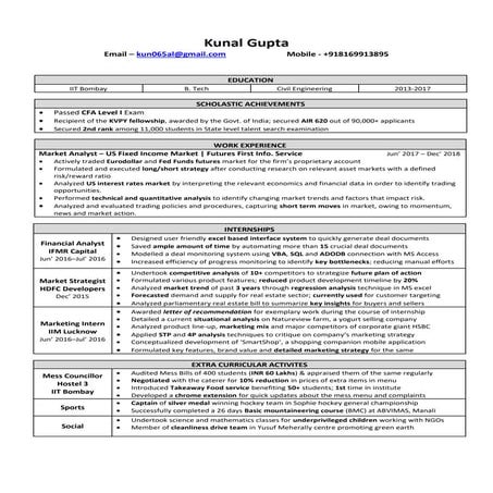 Resume | PDF | Stocks and Bonds | Personal Investing