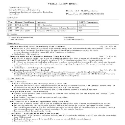 Resume | PDF | Programming Languages | Computing