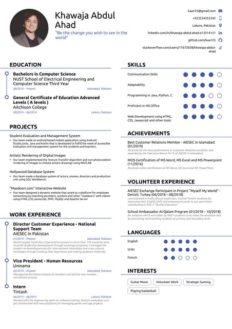 Resume Fall 2016 | PDF