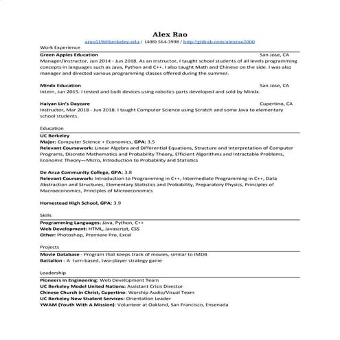CarlReid_resume v2 | PDF