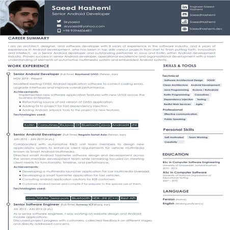 Saeed Hashemi CV | PDF