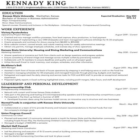 Blake Timothy White Resume | DOCX