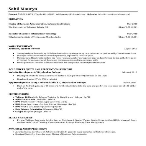Devansh Khakhar Resume | DOCX