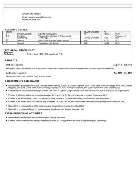 Ashish's resume | DOCX