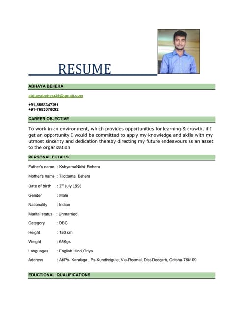 AMAN RESUME | PDF