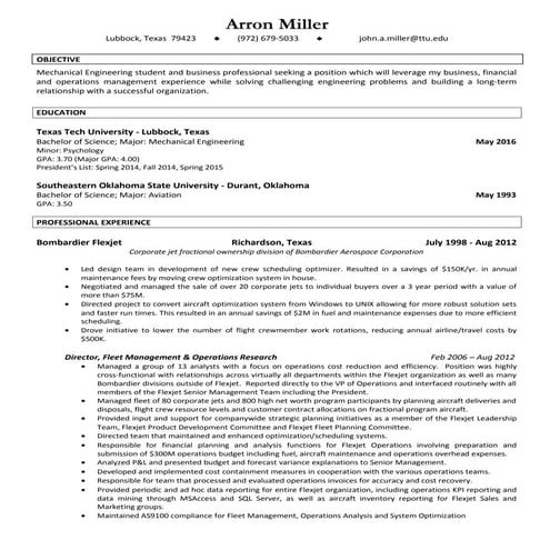 Resume - Arron Miller | DOC