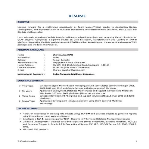 Resume charles-2017 | DOC