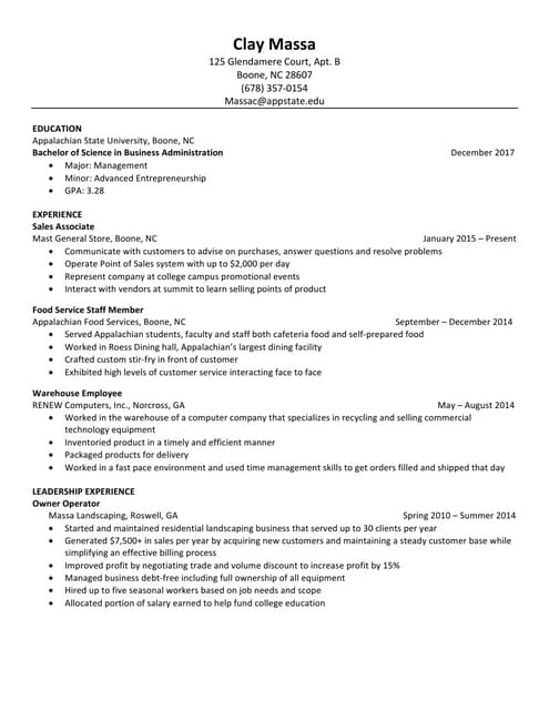 Blake Brooks Resume | DOC