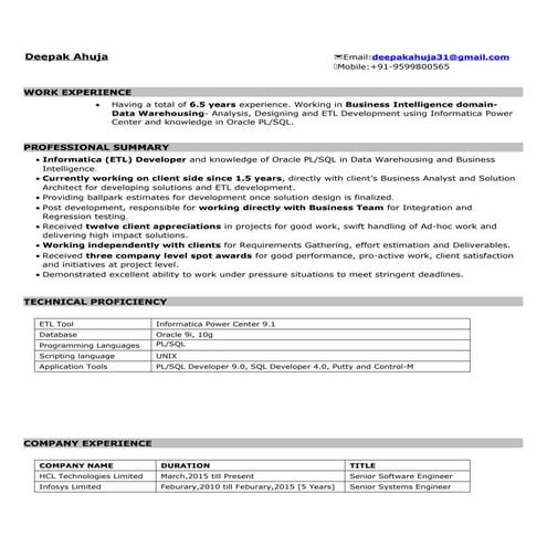 Resume deepak ahuja | DOC