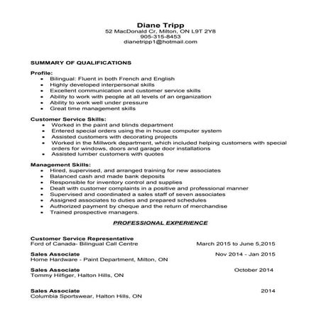 Resume diane tripp-3 | ODT