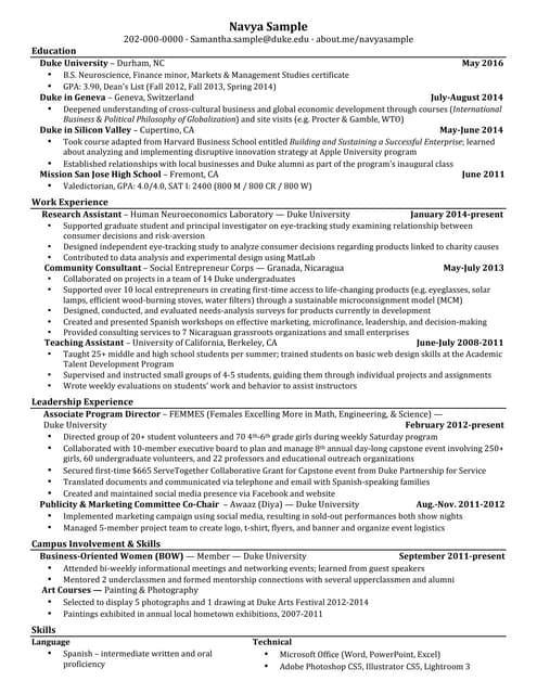 Writing a Resume | PDF