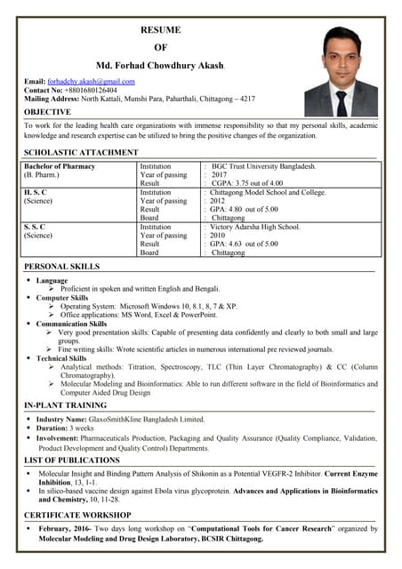 MSc fresher resume | DOC