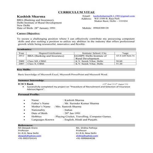 Resume kashish sharma | DOC