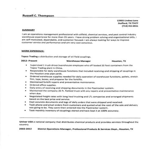Resume letters | PDF