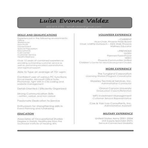 Resume for Luisa Evonne Valdez | PDF | Business | Business and Finance