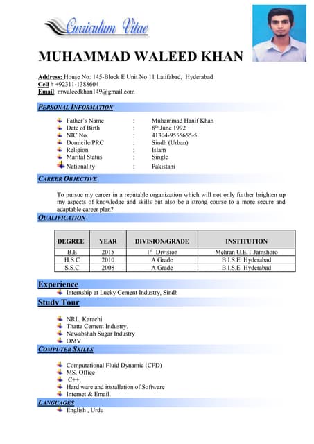 Fawad Hussain CV update | PDF