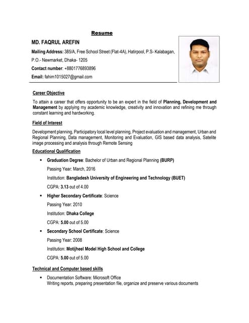 Curriculum Vitae of SHAHRIN MANNAN | PDF