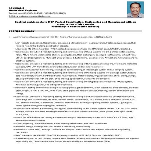 Resume mep latest | DOC