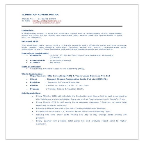 Updated Resume | DOC