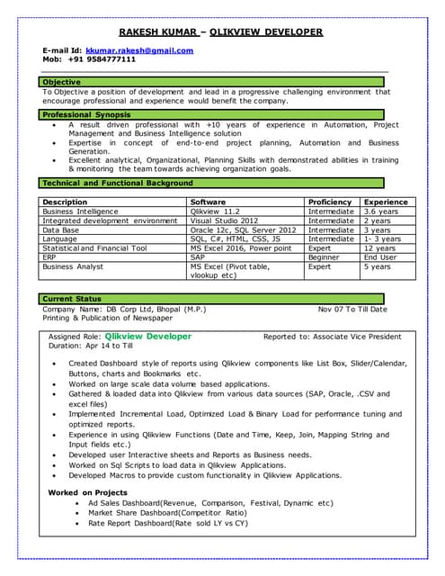 Resume for MIS Executive | PDF