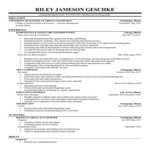 Riley Geschke Resume | PDF