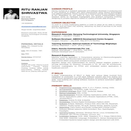 Resume-RituRanjanShrivastwa | PDF
