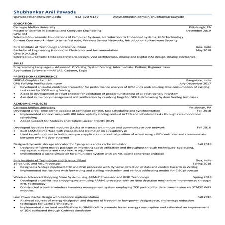 Shubhankar pawade resume | PDF