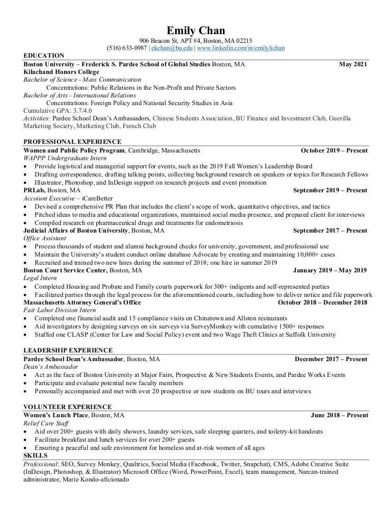 Resume - Updated October 2019