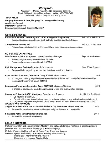 Teddy's English resume | PDF