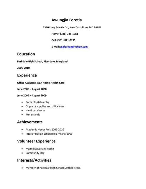 DC Resume | DOCX