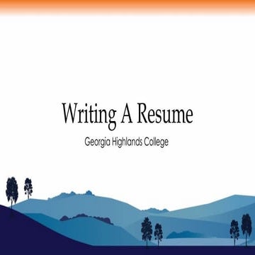 Resume-Writing-Workshop powerpoint Presentation | PPTX