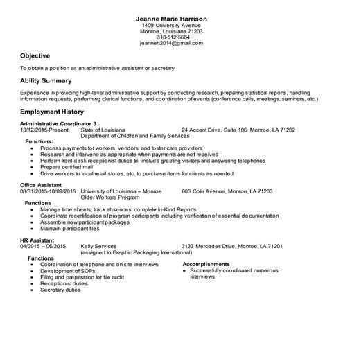 JANE Doe (Federal Resume) OBJECTIVE___________.docx