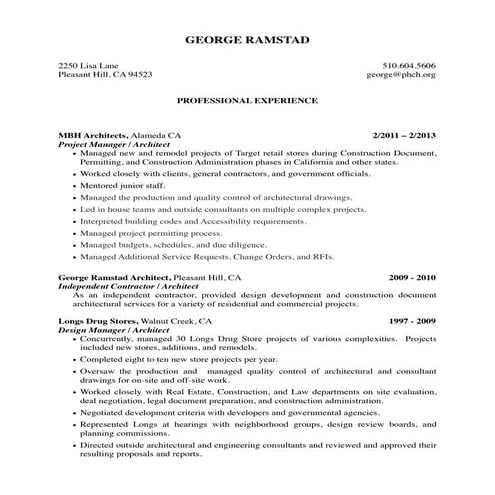 Resume 04 17-13 | PDF
