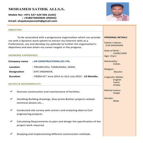 application for civil engineer | PDF