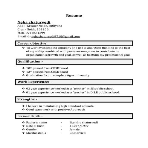 Resume1 | DOCX