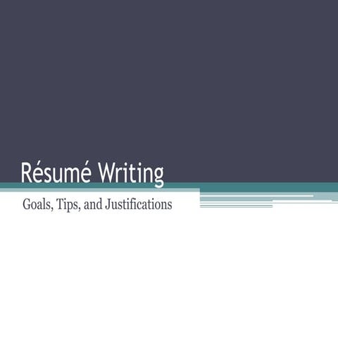 introduction to resume writing for students | PPT | Resume Writing and ...