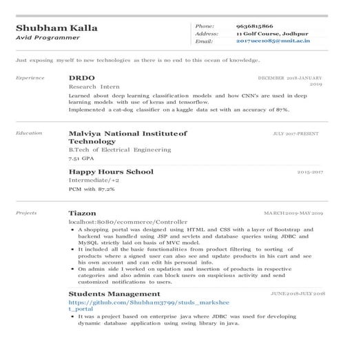 Resume_Shubham | PDF