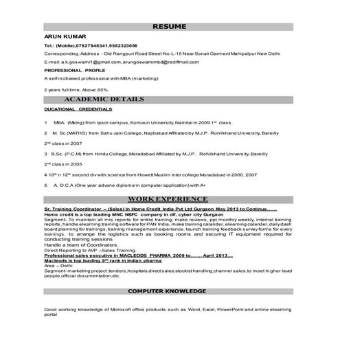 Resume (1) copy | DOCX | Resume Writing and Advice | Job Search