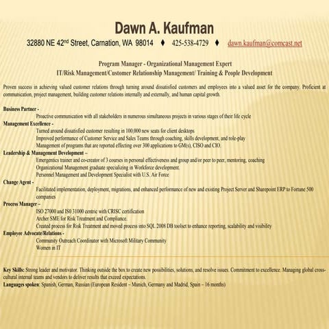 Resume 2011 Gold (Org) | PPTX