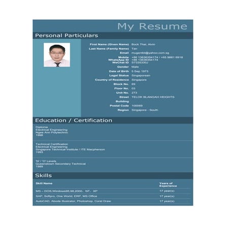 Resume2015(jobstreet) | PDF