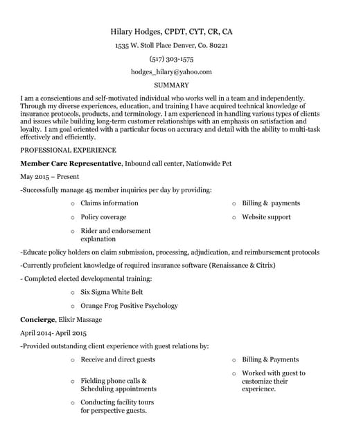 Michele Resume | PDF