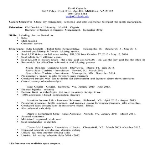 Tim's resume | DOCX