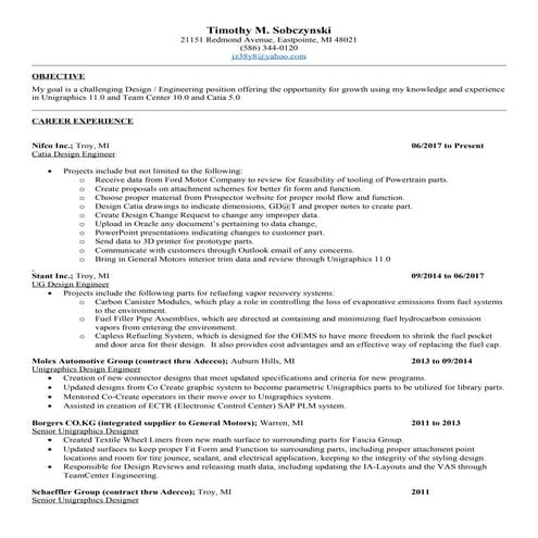 Resume 2018 | PDF