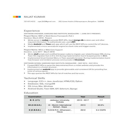 Rajat Kumar | PDF | Internet | Computing