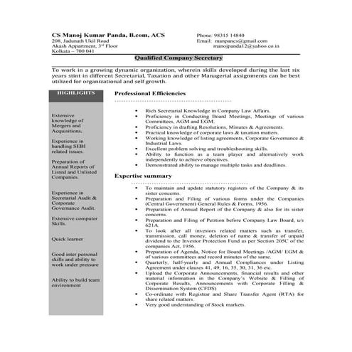 Resume - ACS Parveen Kumar_General Updated